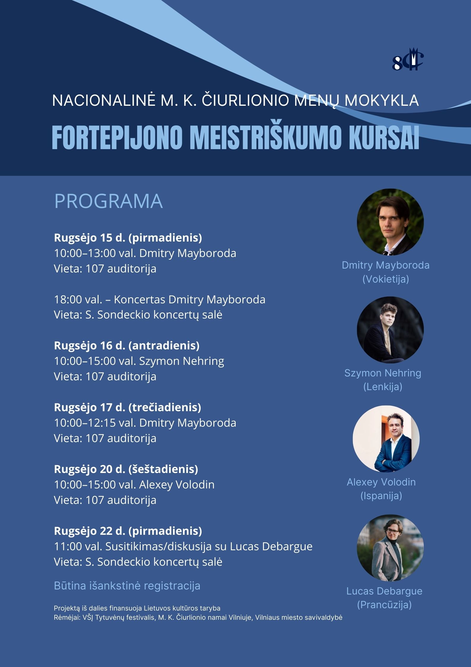 Fortepijono meistriškumo kursų ciklas - Čiurlionio menų mokykla
